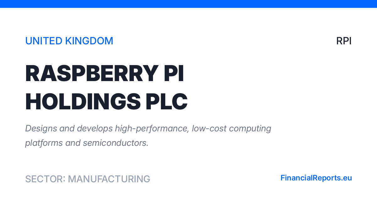 RASPBERRY PI HOLDINGS PLC 2024 filings — annual reports & disclosures ...