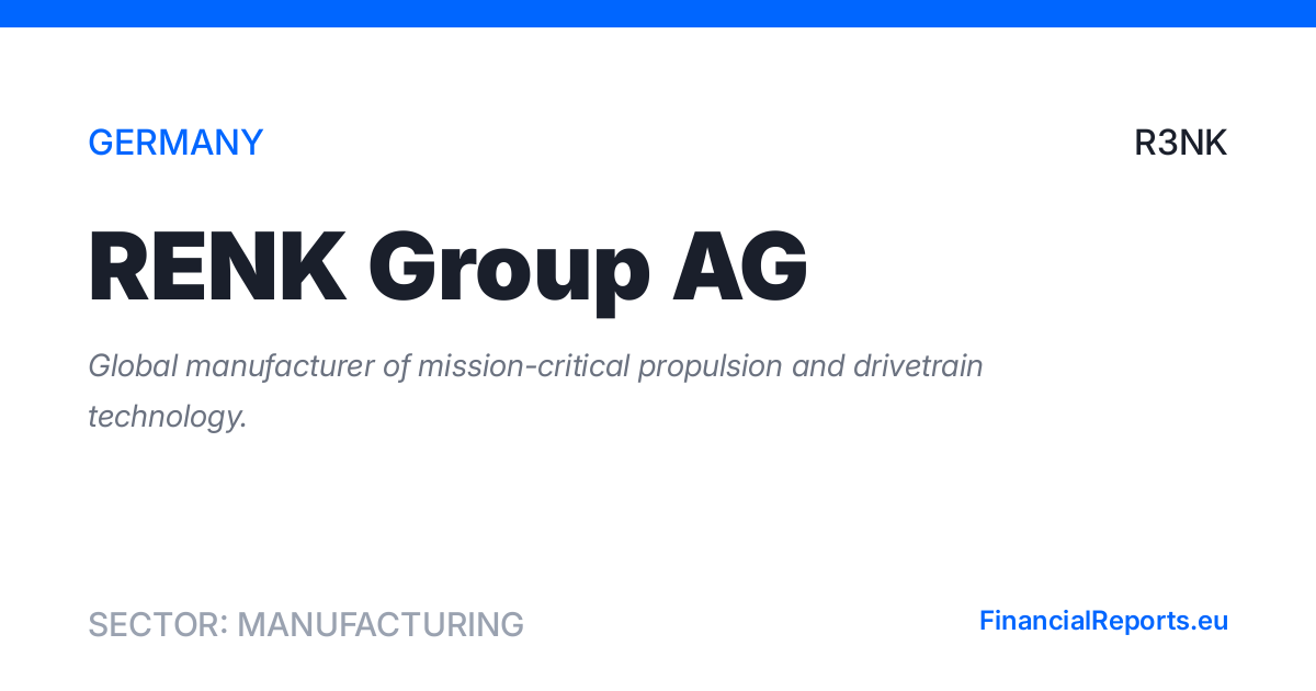 RENK Group AG | Investor Relations / Filings / Financial statement