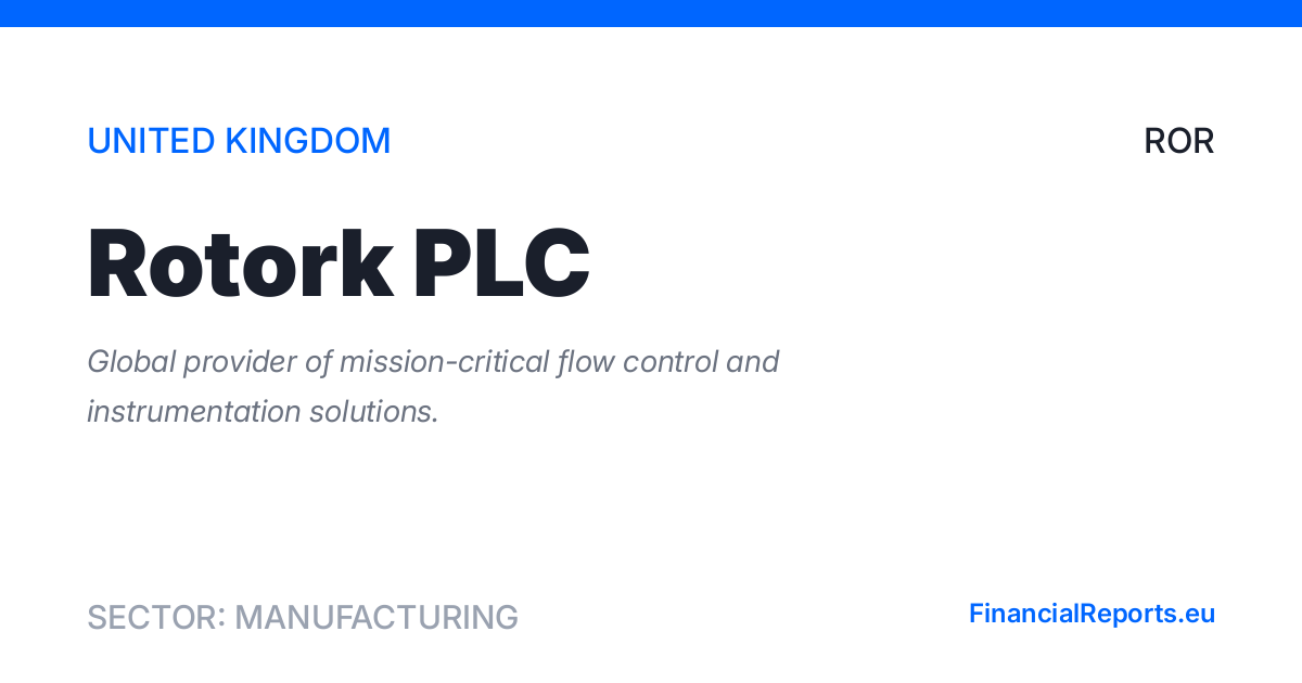 Rotork PLC | Investor Relations / Filings / Financial statement
