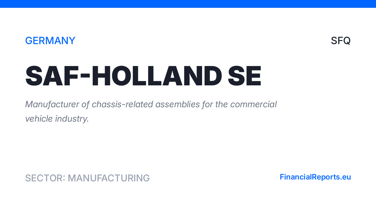 SAF-HOLLAND SE | Investor Relations / Filings / Financial statement