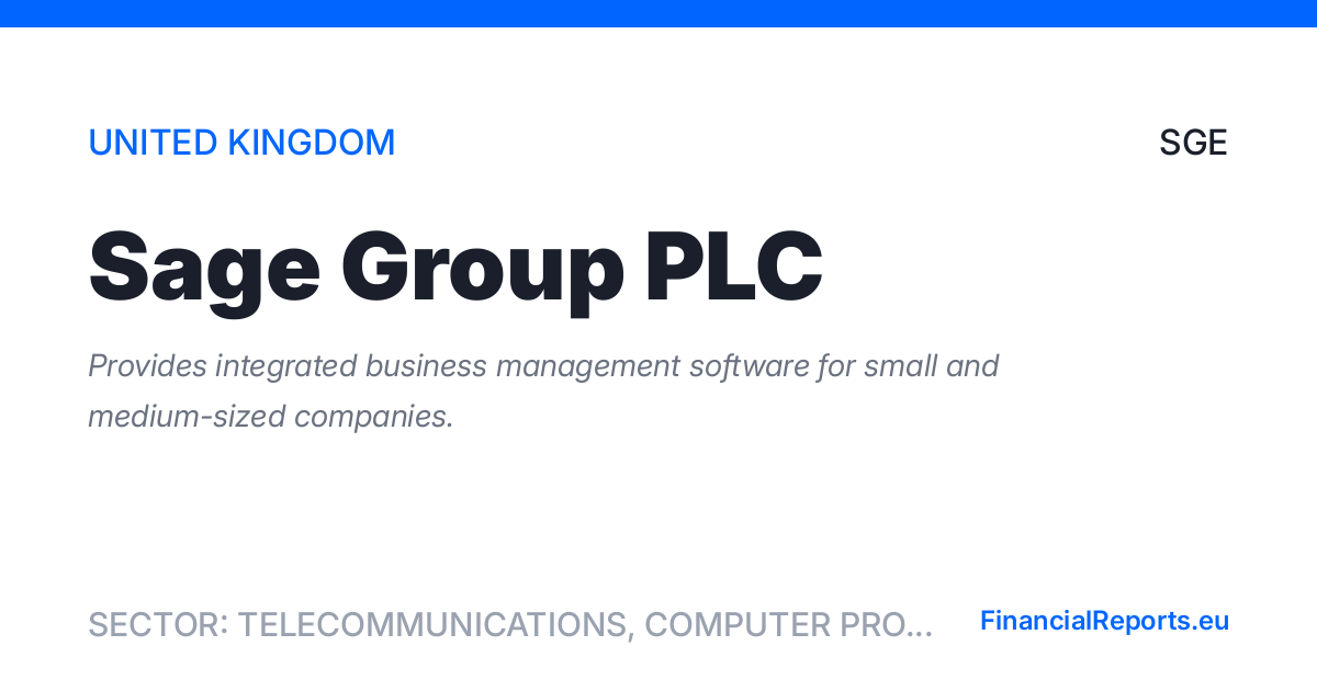 Sage Group PLC | Investor Relations / Filings / Financial statement