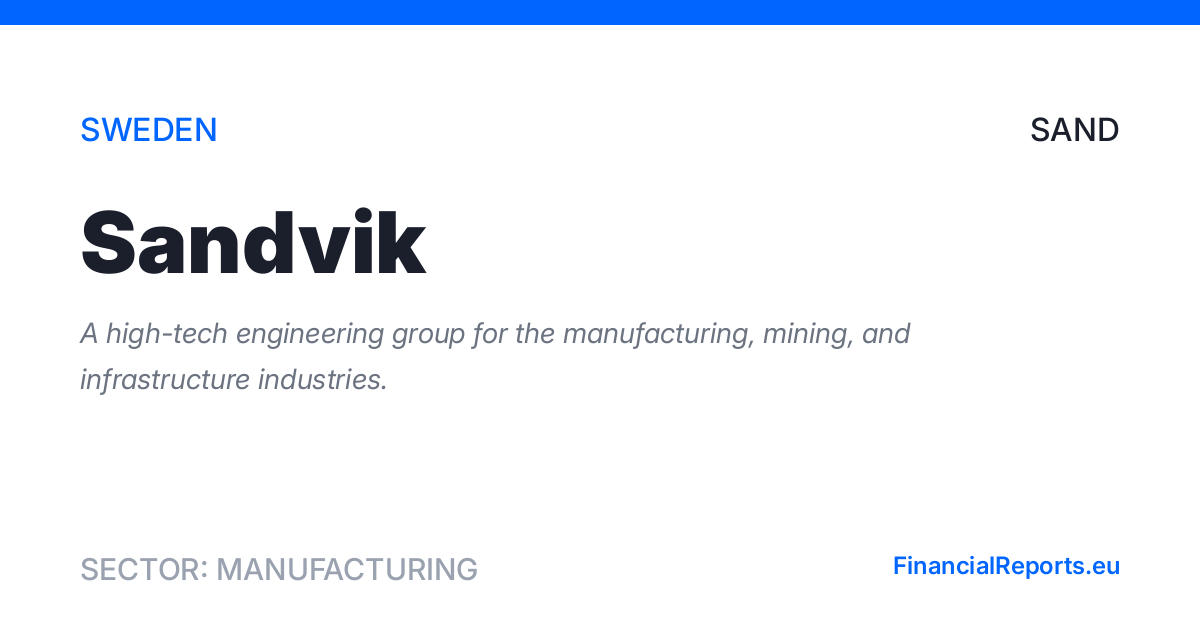 Sandvik | Investor Relations / Filings / Financial statement