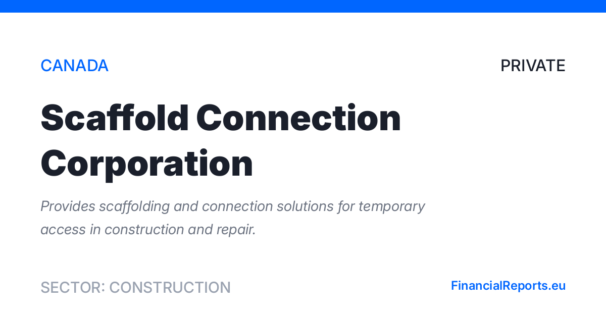 Scaffold Connection Corporation | Investor Relations / Filings ...