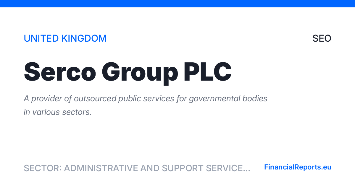 Serco Group PLC | Investor Relations / Filings / Financial statement