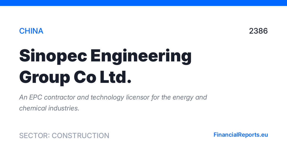 Sinopec Engineering Group Co Ltd. | Investor Relations / Filings ...
