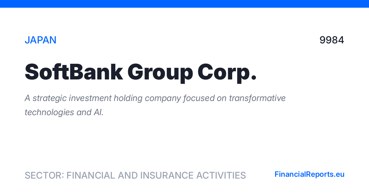 SoftBank Group Corp. | Investor Relations / Filings / Financial statement