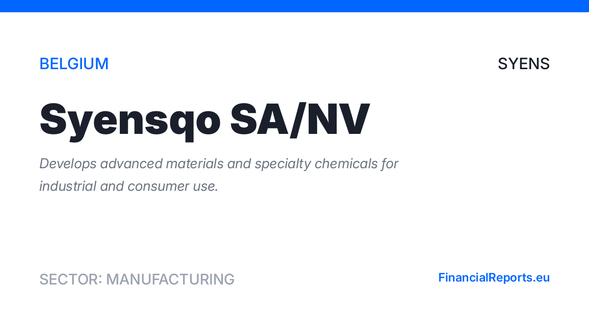 Syensqo SA/NV | Investor Relations / Filings / Financial statement