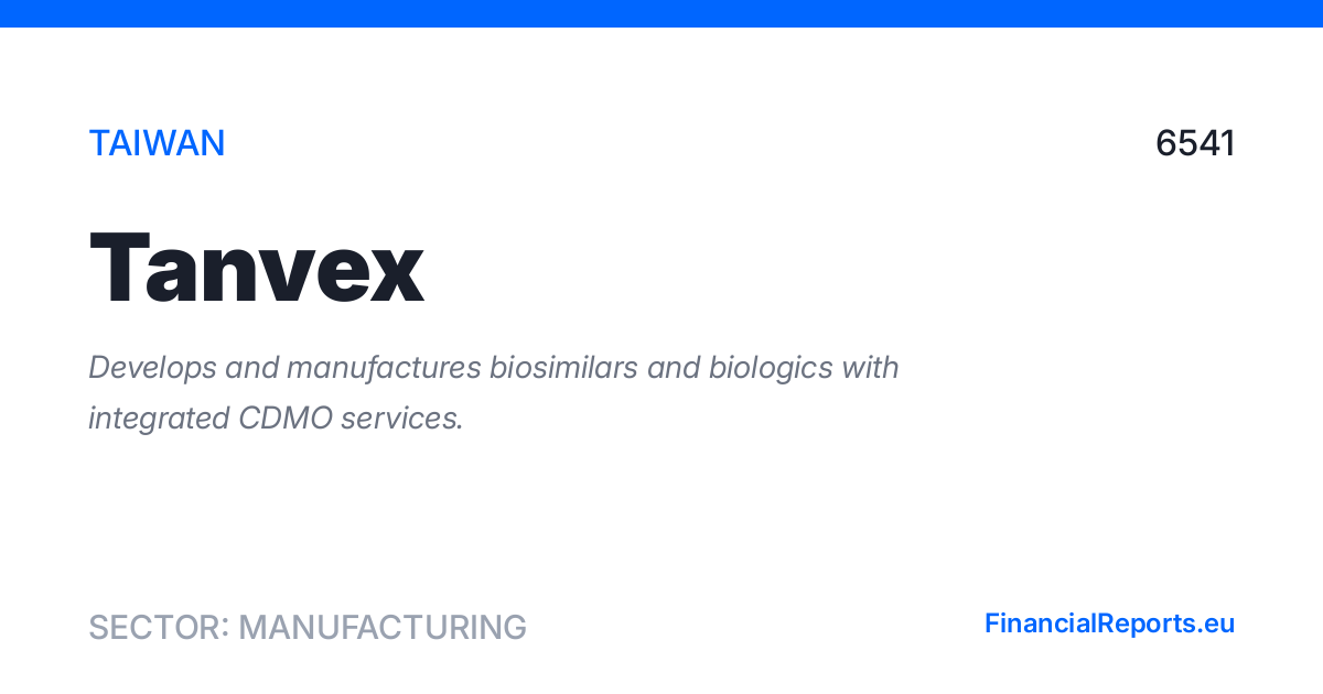 Tanvex | Investor Relations / Filings / Financial statement