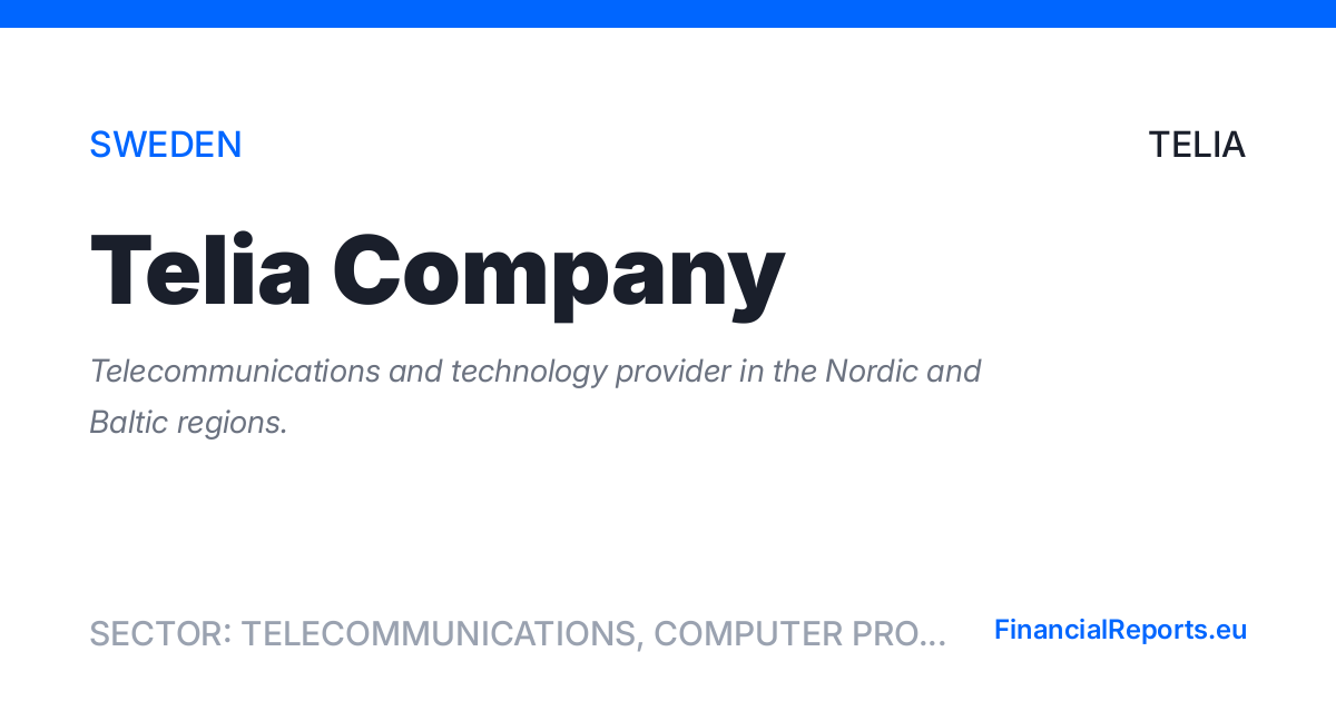Telia Company | Investor Relations / Filings / Financial statement