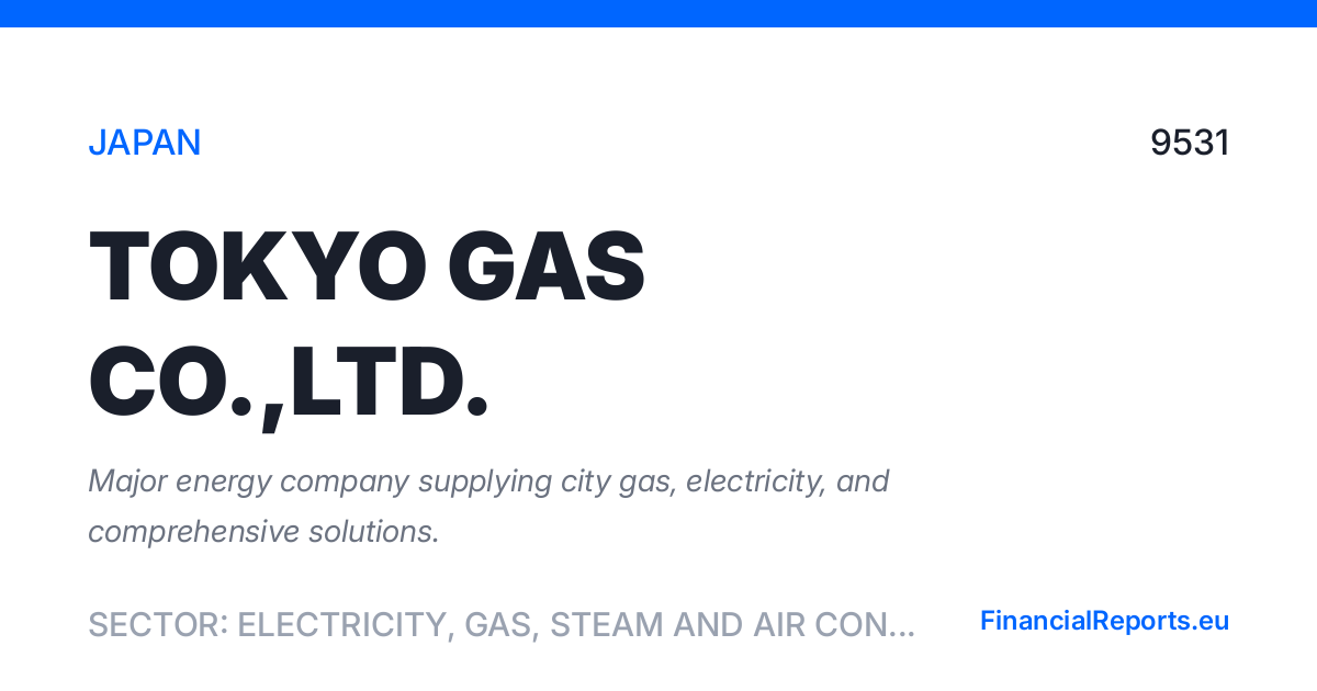 TOKYO GAS CO.,LTD. | Investor Relations / Filings / Financial statement
