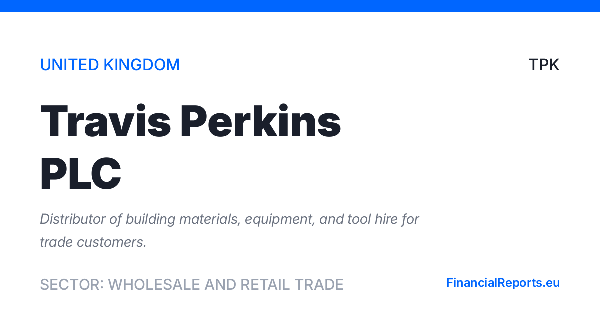 Travis Perkins PLC | Investor Relations / Filings / Financial statement
