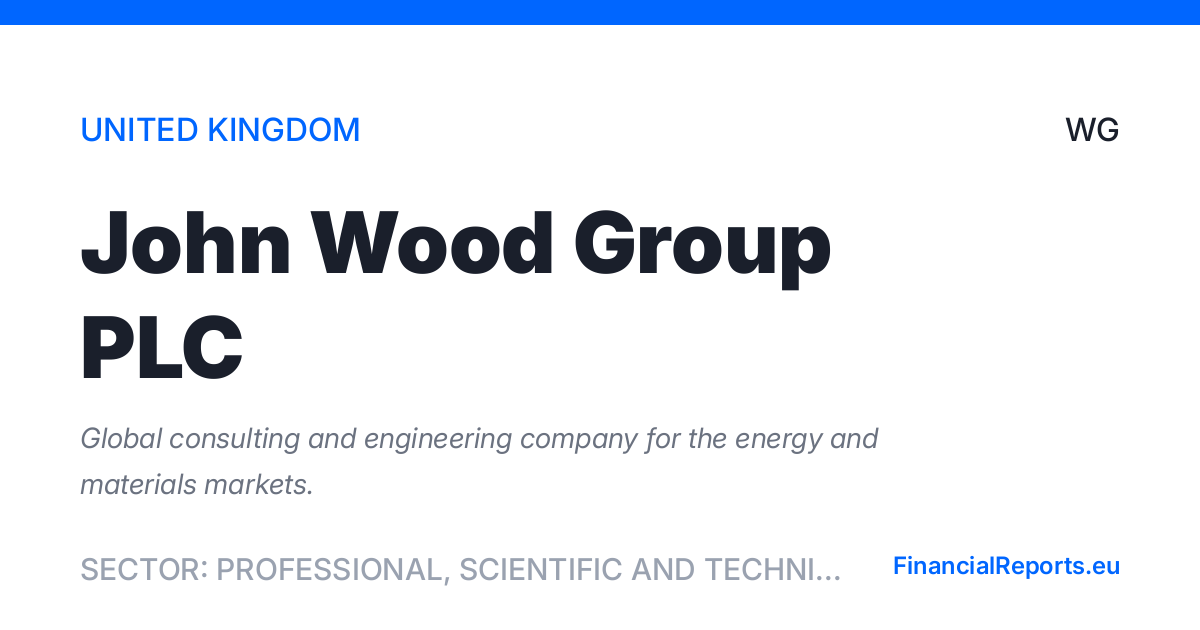 John Wood Group PLC | Investor Relations / Filings / Financial statement