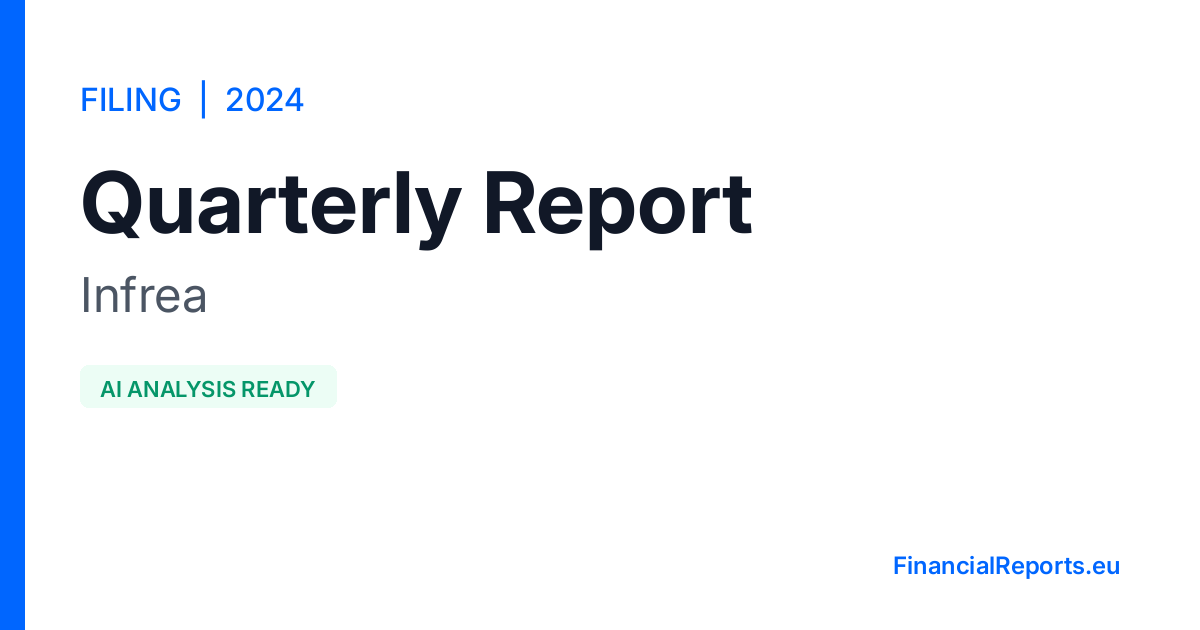Infrea - Quarterly Report 2024 | FinancialReports.eu